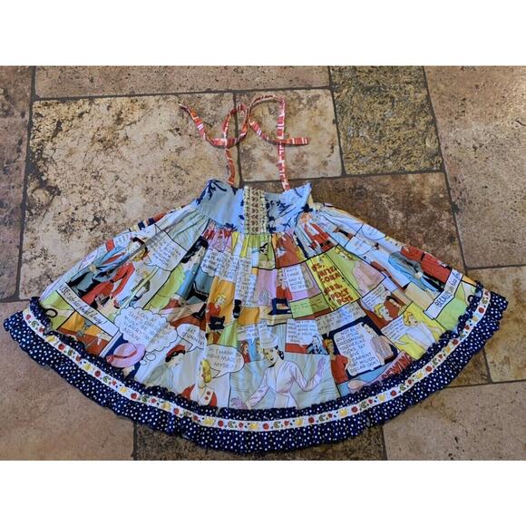 Matilda Jane | Dresses | Matilda Jane Size 4 Platinum Comic Strip Ellie ...